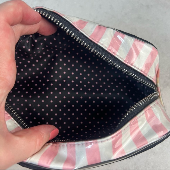 Victoria's Secret | Bags | Victorias Secret Classic Pink Striped Make ...